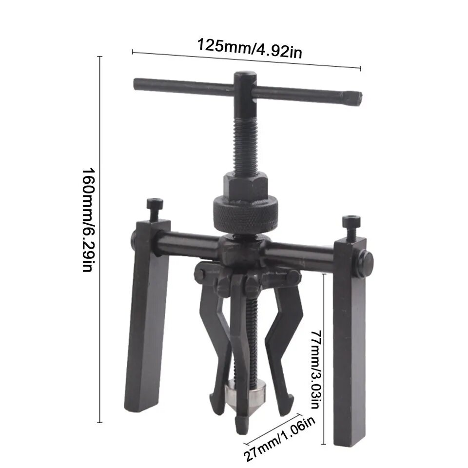 Car Inner Bearing Puller Gear 3-jaw Extractor Automotive Machine Repair ...