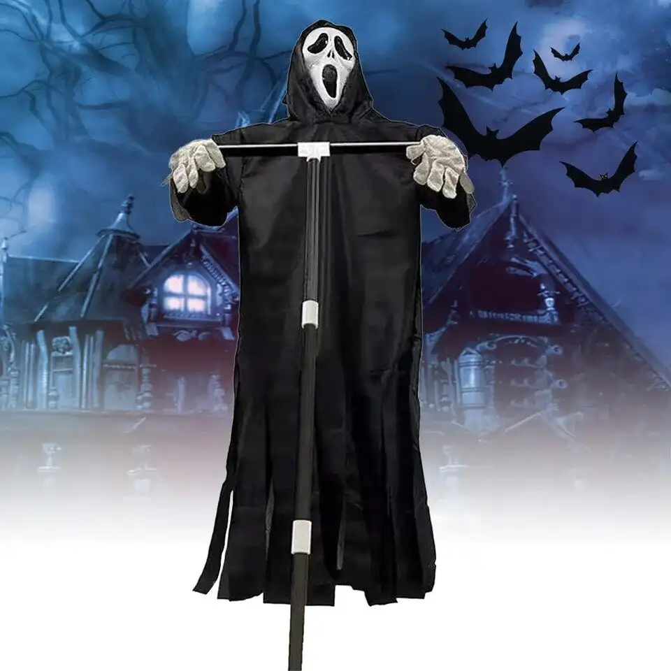 Halloween Decoration Garden Grim Reaper Ghostface Scarecrow Yard Art ...