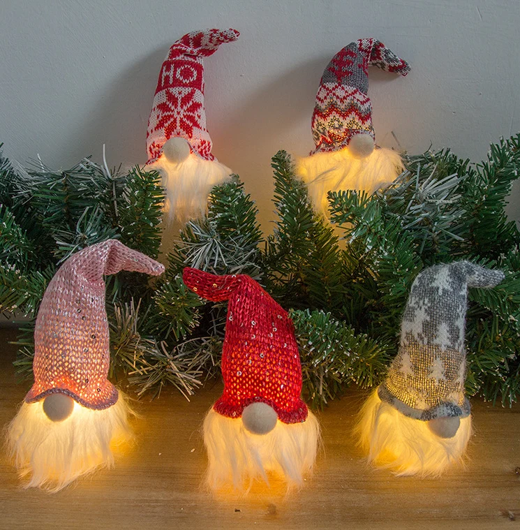 LED Hanging Christmas Gnomes Decorations With Light - Not Sold In Stores